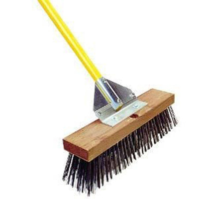16in Round Steel Wire Broom, 60in Yellow Aluminum Handle | Certified ...