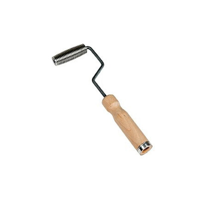 Inverted Radius Ribbed Roller, Aluminum, 1in, Wood Handle, 3in ...