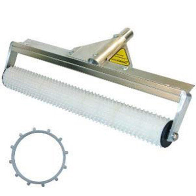 18in Stub Roller on Aluminum Frame, Threaded Handle Adapter | CMTP