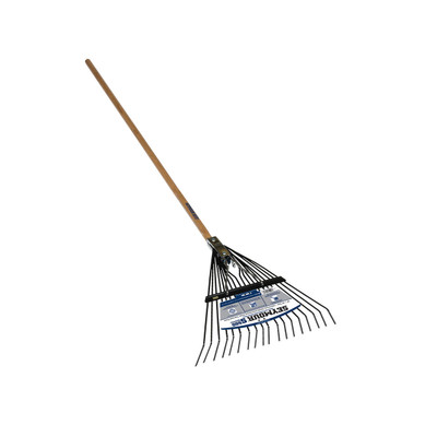 18/18 Heavy-Duty Spring Brace Rake, 54in Wood Handle