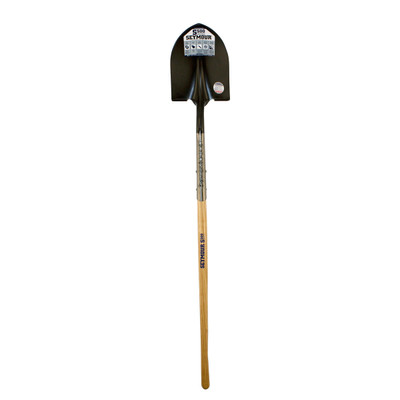 Round Point Shovel, Forward Turned Step, Steel Rivets, 48in | Certified ...