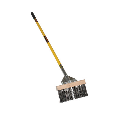 12in Flat Steel Wire Broom, 60in Yellow Fiberglass Handle | CMTP