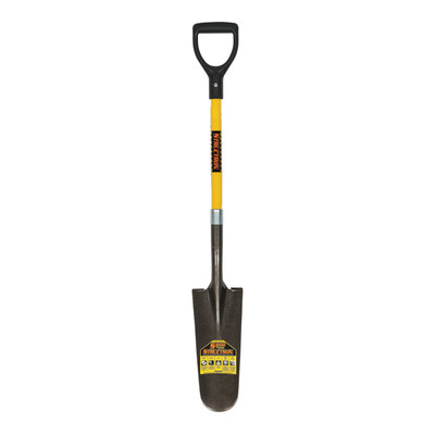 14in Drain Spade with Front Turn Step Open Back, 30in Handle