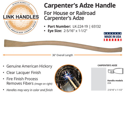 36in Railroad Carpenters Adze Handle | CMTP