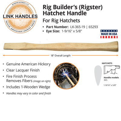 18in Rig Builder's Hatchet Handle | Certified MTP