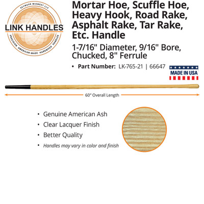 60in Mortar, Scuffle, Hook, Road Rake, Asphalt Rake, Tar Rake ...