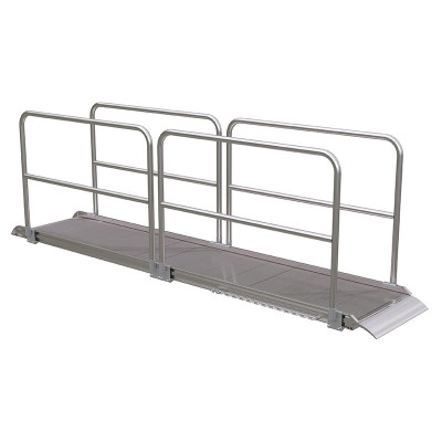 Wheel Walk Ramp Overlapping Style, 144 x 28in, 1900 lb., Silver | CMTP