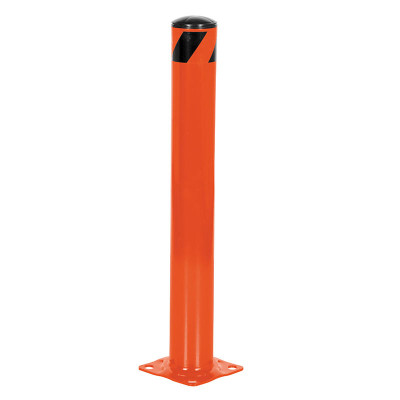 Steel Pipe Safety Bollard, 36in x 4-1/2in, Orange | CMTP