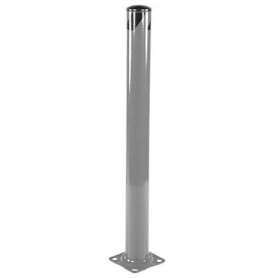 Steel Pipe Safety Bollard, 48in x 5-1/2in, Gray Semi Gloss | Certified MTP