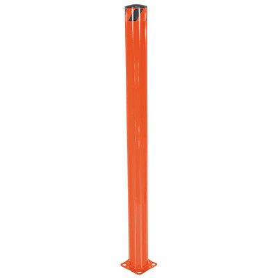 Steel Pipe Safety Bollard, 62in x 5-1/2in, Orange | CMTP