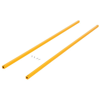 Steel Square Safety Handrail Connection Tubing, 84in, Yellow