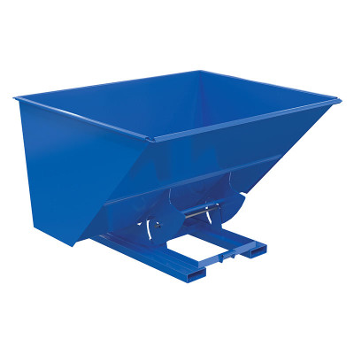 Steel Heavy Duty No Bump and Dump Hopper, 3 Cu Yd, 6000 lb., Blue | CMTP