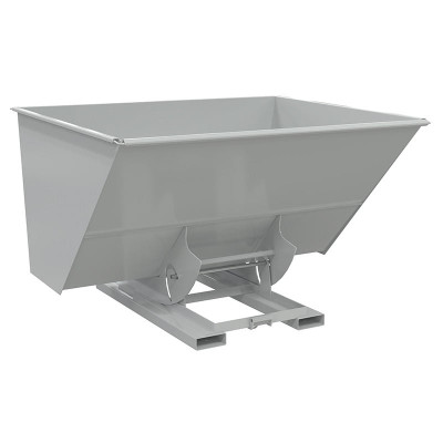 Steel No Bump and Dump Hopper, 3 Cu Yd, 4000 lb., Gray | Certified ...