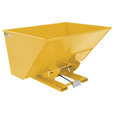 Steel Medium Duty Self Dumping Hopper, 3 Cu Yd, 4000 lb., Yellow