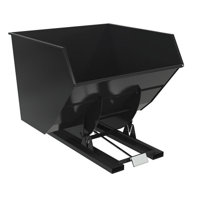 Steel Heavy Duty Self Dumping Hopper, 4 Cu Yd, 6000 lb., Black | CMTP
