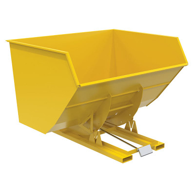 Steel Heavy Duty Self Dumping Hopper, 5 Cu Yd, 6000 lb., Yellow ...