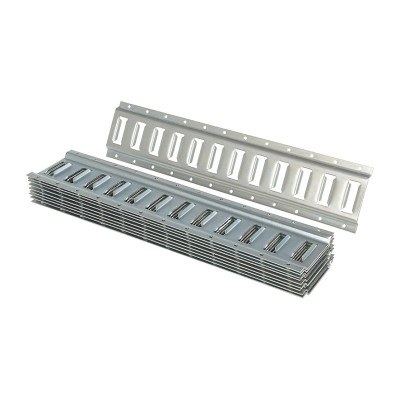 Steel Zinc Plated E-Track, 2 Ft. Length, 10 Pack, Gray