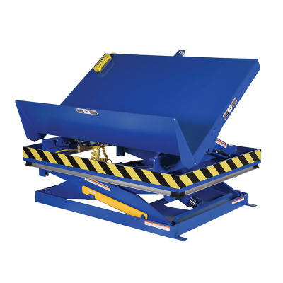 Lift and Side Link Tilt Scissor Table, 36 x 54in, 4000 lb., Blue ...