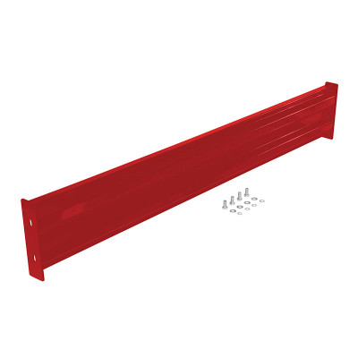 Steel 2 Ribbed Bolt On Style Guard Rail, 66in Length, Red | Certified MTP