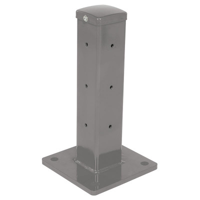 18" Rigid Tube Post for Guard Rails | Bolt-On Style, Gray | CMTP