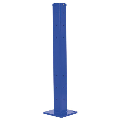 42in Blue Rigid Tube Post for Guard Rails | Bolt-On Style | CMTP