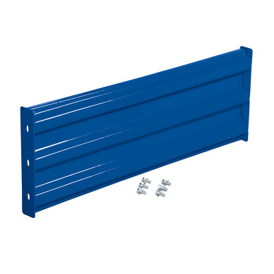Steel 3-Ribbed Bolt On Style Guard Rail, 41.875in Length, Blue