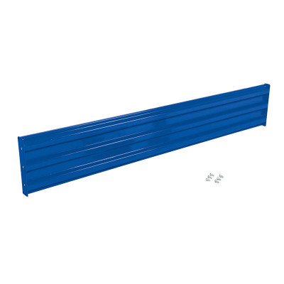 Steel 3-Ribbed Bolt On Style Guard Rail, 89.875in Length, Blue | CMTP