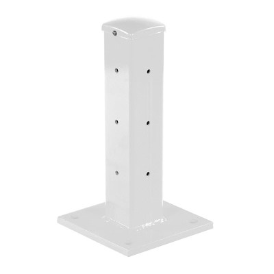 Rigid Tube Post Bolt-On 18in | White Guard Rail Support | Certified MTP
