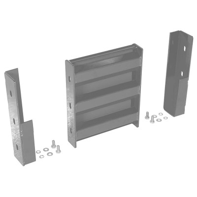 Steel Dropin Style Guard Rail, 12in Length, Gray Semi Gloss