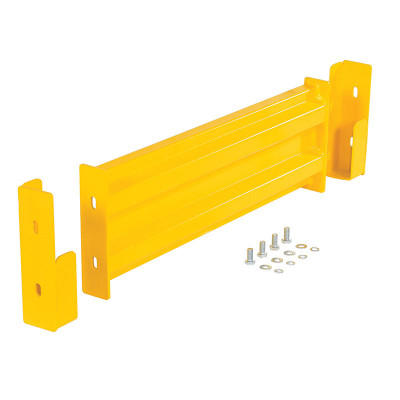 Steel 2-Ribbed Dropin Style Guard Rail, 30in Length, Yellow
