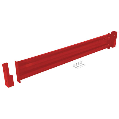 Steel 2 Ribbed Dropin Style Guard Rail, 66in Length, Red | Certified MTP