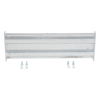 Galvanized 2-Ribbed Bolt On Style Guard Rail, 30in Length, Gray