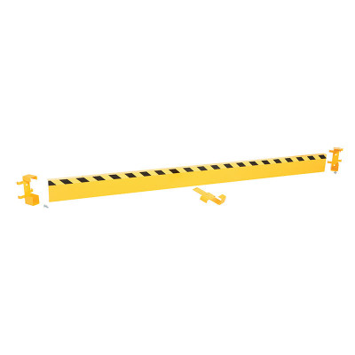 Channel Guard Rail with Bracket, 113.875in Length, Yellow