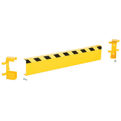 Steel Channel Guard Rail with Bracket, 41.875in Length, Yellow ...