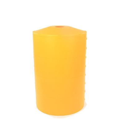 Light Pole Base Protector 26in x 26in x 41-1/2in, Yellow