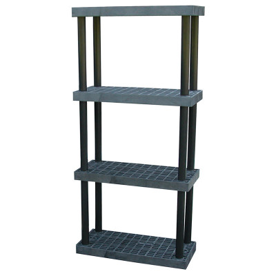 Bulk Shelf and Storage 4 Shelves, 16 x 36 x 75in 675lb, Blk | CMTP