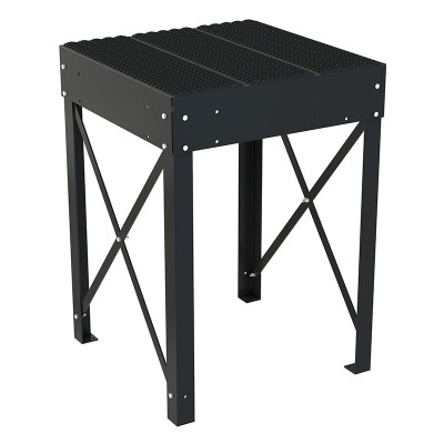 Steel Personnel Work Platform, 70in Tall, 36in x 36in, Black | CMTP