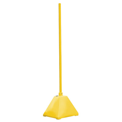 Low Density Pyramid Sign Base with Pole 22 x 22 x 98in, Yell