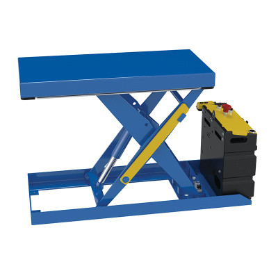 Lift Table, DC Power, 51-9/16 x 20-1/2 x 32in, 1,000 lb., Blue ...