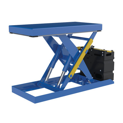Lift Table, AC Power, 51-1/2 x 20-1/2 x 32in, 2,000 lb., Blue | CMTP