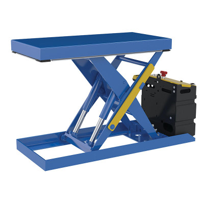 Lift Table, DC Power, 51-9/16 x 20-1/2 x 32in, 2,000 lb., Blue | CMTP