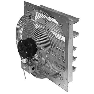 Shutter Mounted Exhaust Fan, 18in Blade Diameter, Silver | Certified MTP