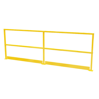 Steel Safety Handrail with Toe Board, 122-1/2 x 4 x 42in, Yellow ...