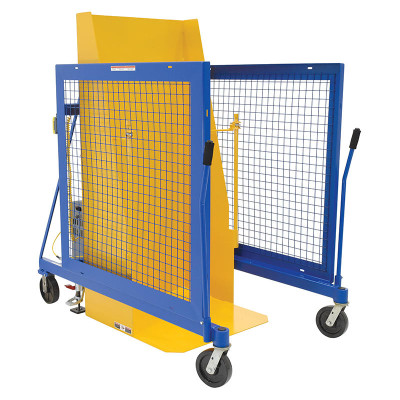 Universal Trash Can Dumper 72in Maximum Dump Hgt., Blue / Yell