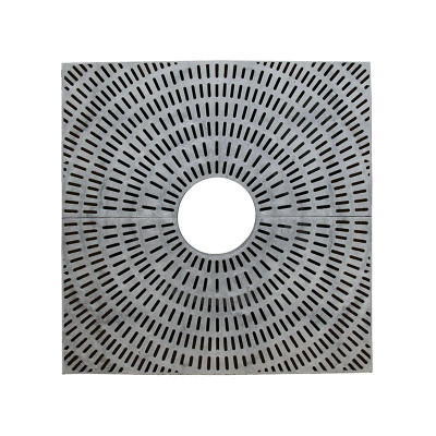 Recycled Plastic Tree Grate Square 60in x 60in x 2in, Black | CMTP