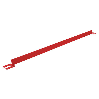 Steel Toe Board for Pipe Safety Railing, 10 Ft. Length, Red | CMTP