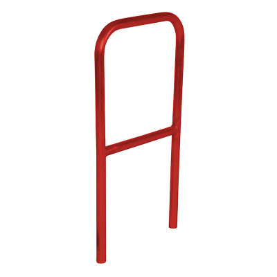 Steel Safety Railing, 2 Ft. Length, Red