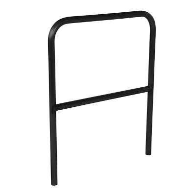 Steel Safety Railing, 3 Ft. Length, Black | Certified Material Testing ...