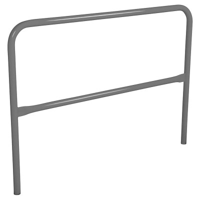 Steel Safety Railing, 5 Ft. Length, Gray Semi Gloss