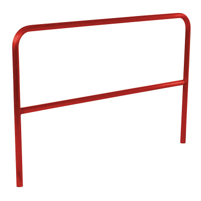 Steel Safety Railing, 6 Ft. Length, Red | Certified Material Testing ...